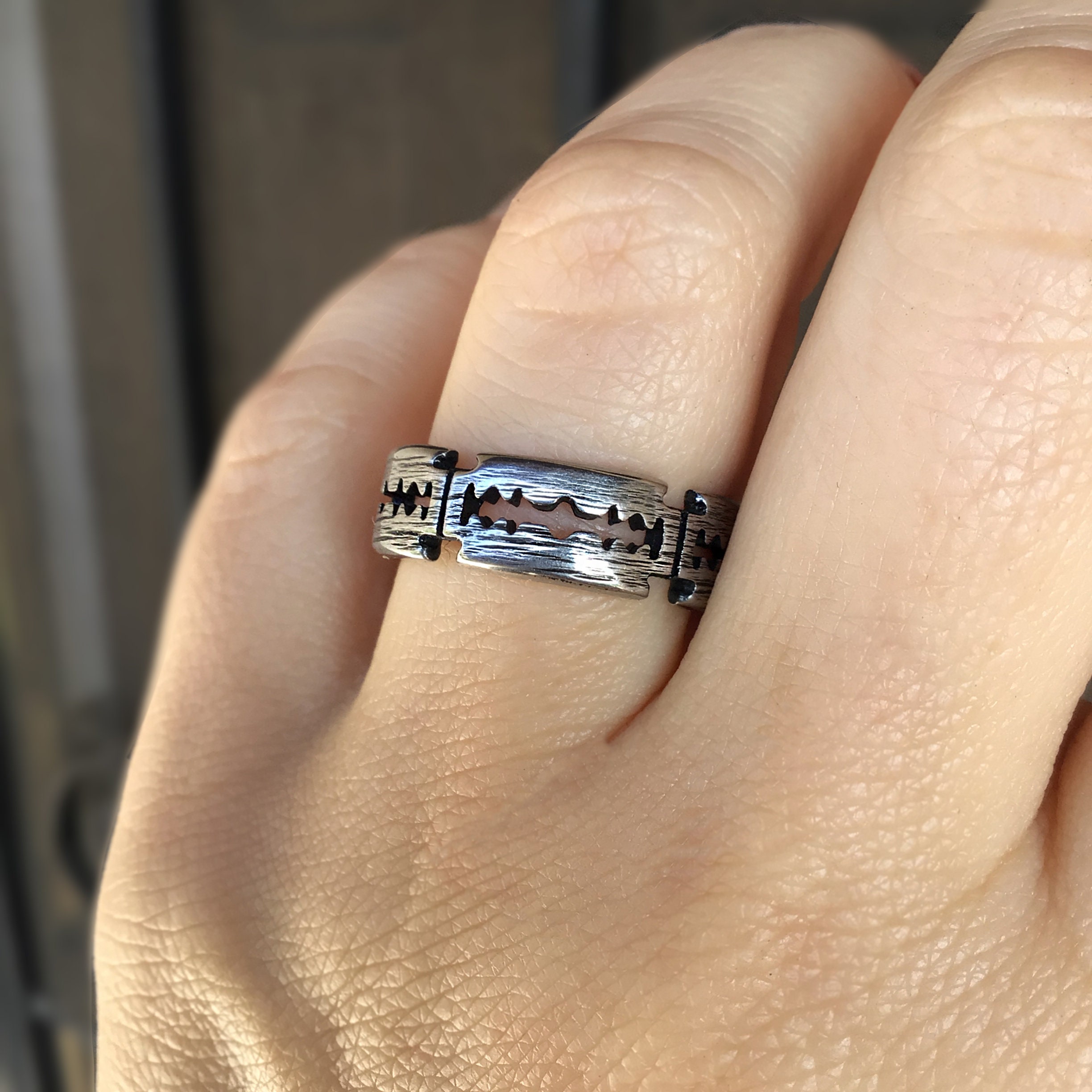 Razor Blade Ringstainless Steel Razor Blade Ring Razor | Etsy