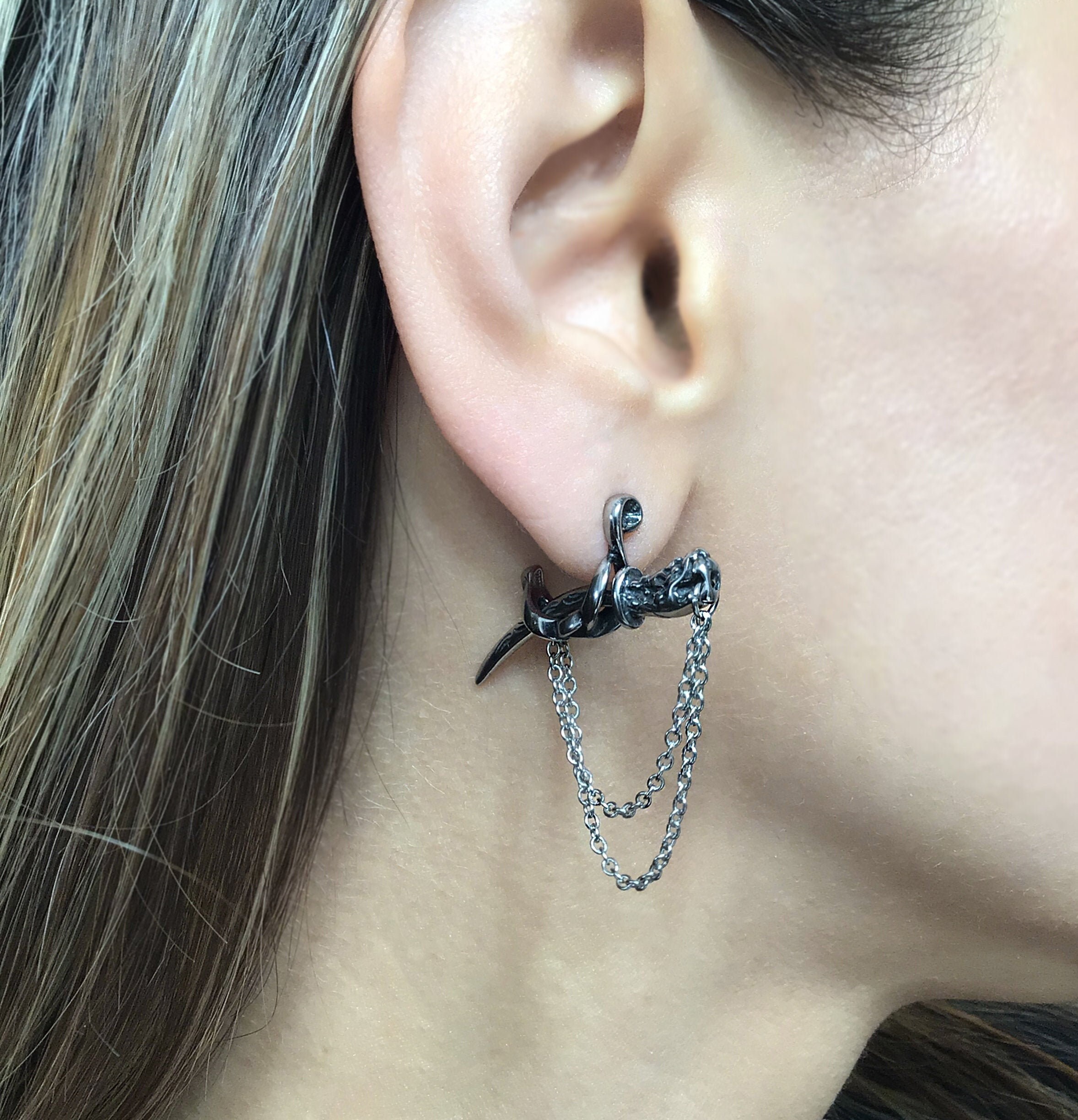 Dagger Earrings Dagger Studs Stainless Steel Earrings - Etsy