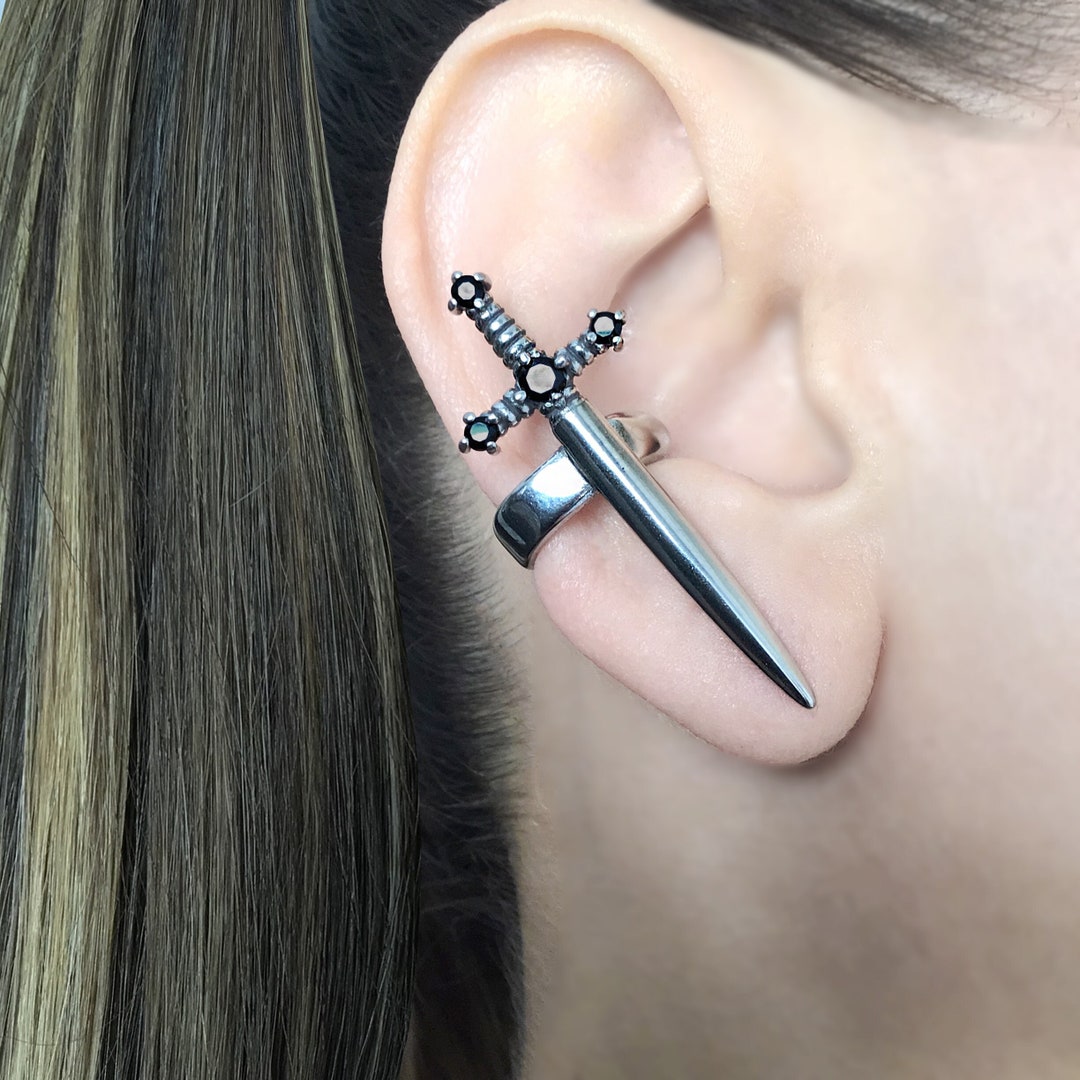 Sword Ear Cuff Sword Cuff Gothic Ear Cuff Dagger Ear Cuff - Etsy
