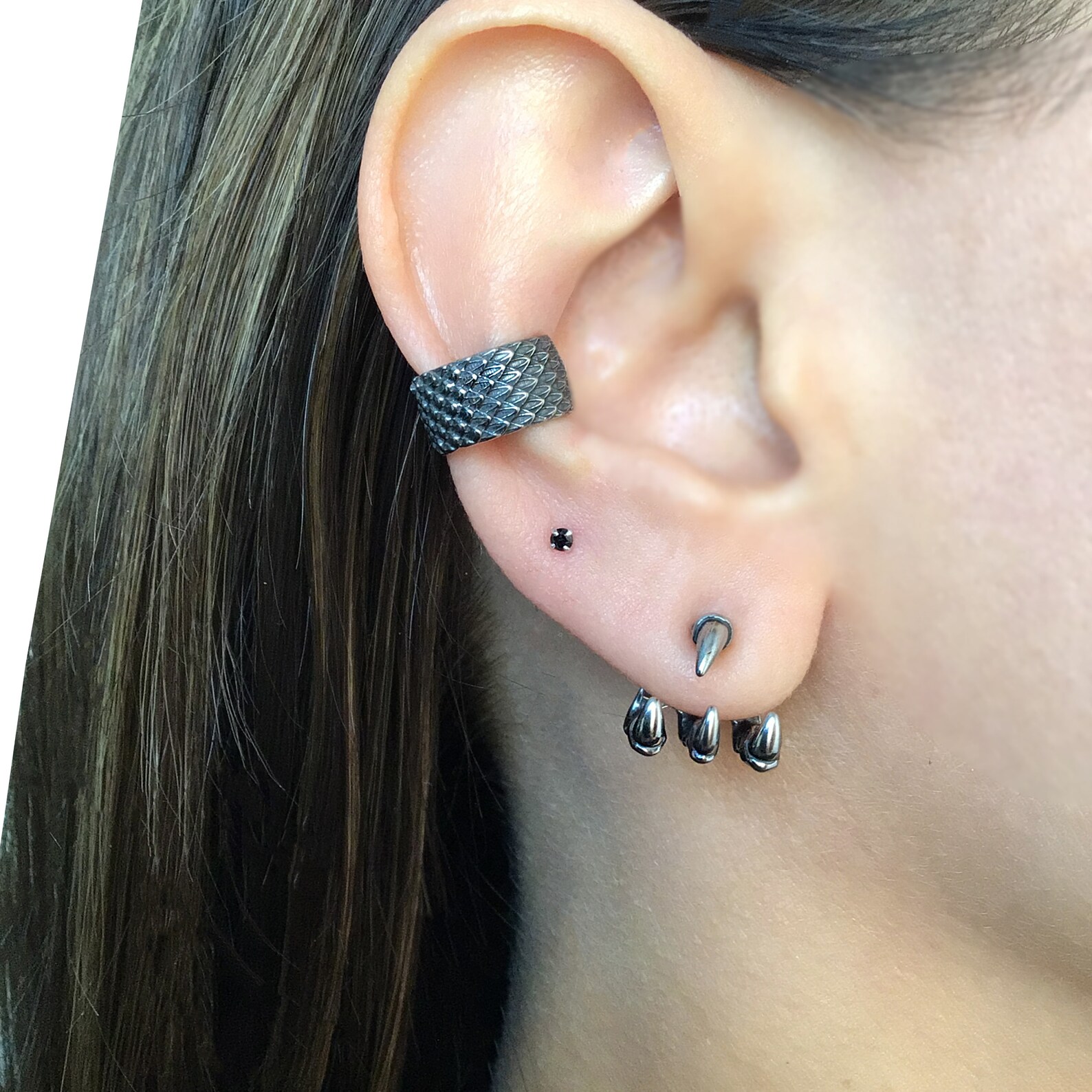Dragon Scale Ear Cuff Gothic Ear Cuff Stainless Steel - Etsy