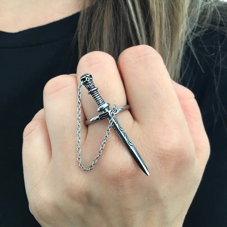 Sword Ringstainless Steel Dagger Ring Gothic Jewelry Punk - Etsy