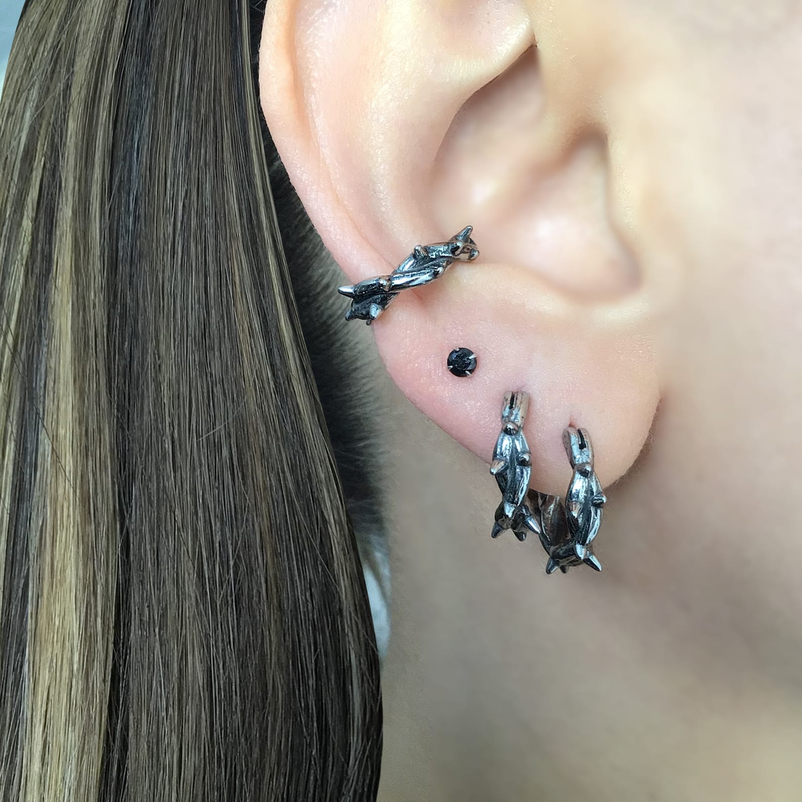 Thorns Ear Cuff Gothic Ear Cuff Stainless Steel Cuff Gothic - Etsy