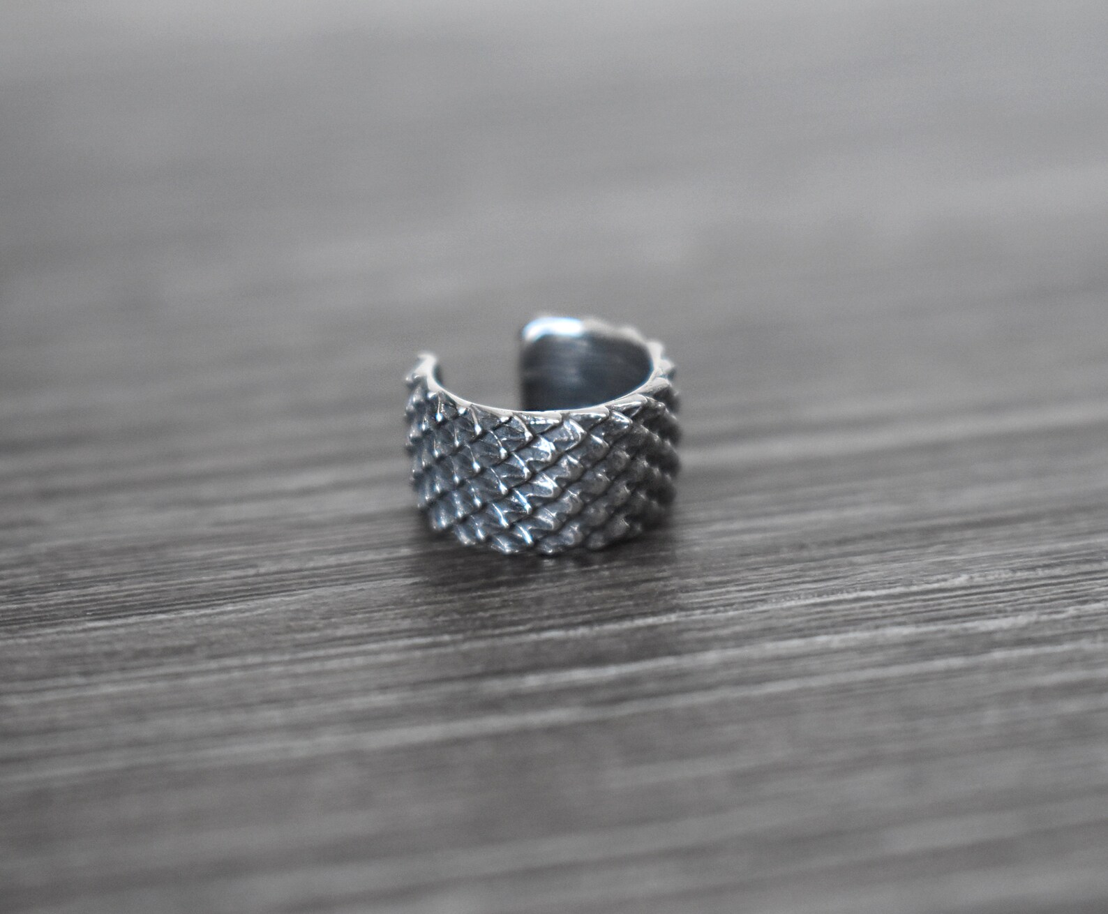 Dragon Scale Ear Cuff, Gothic Ear Cuff, Stainless Steel Earring, Ear ...