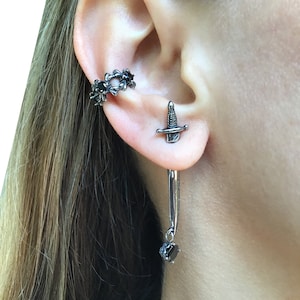 Sword Earrings, Front Back Earrings, Stainless Steel Earrings, Gothic ...