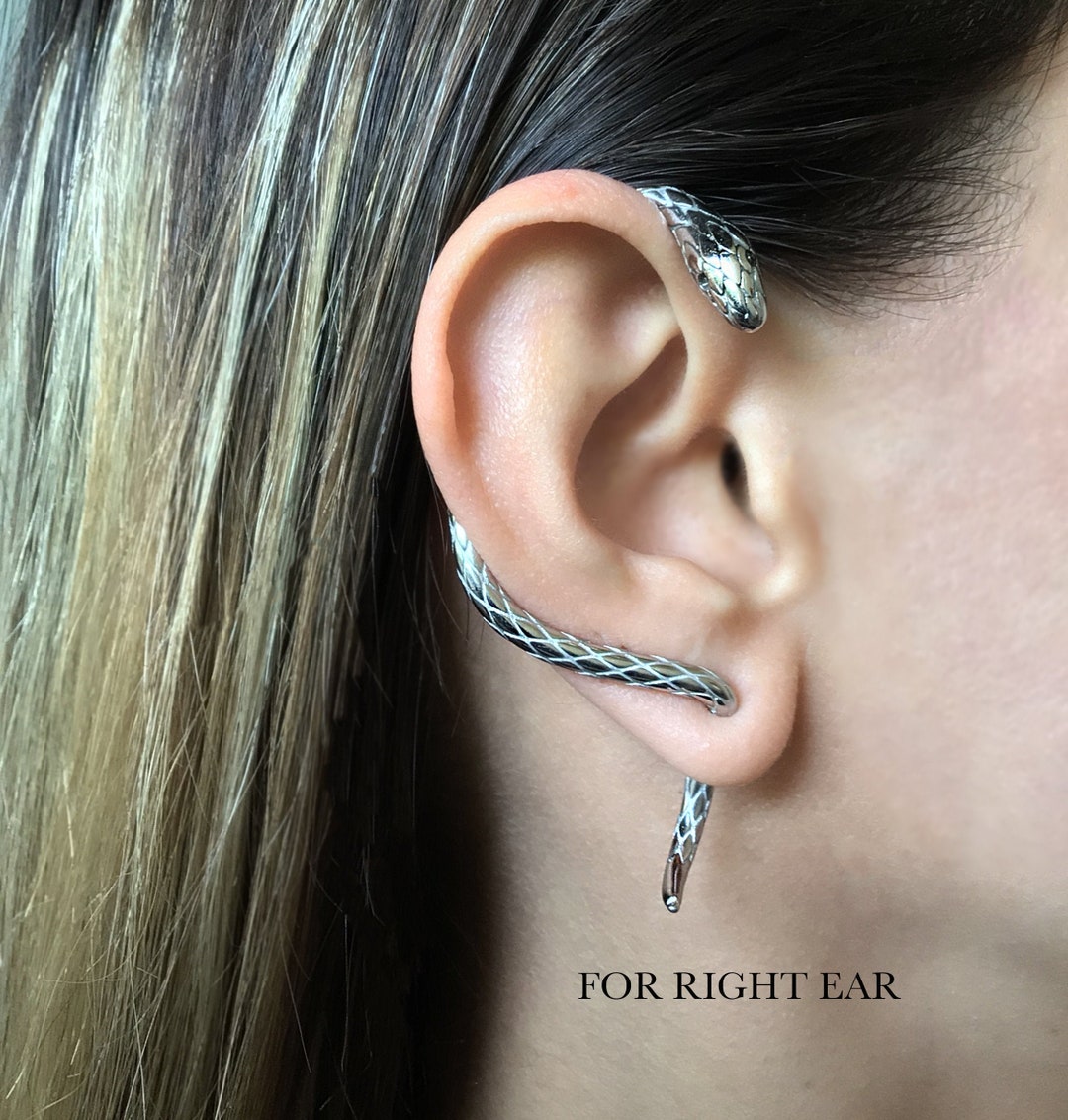 SINGLE Snake Cuff Earring, Snake Cuff Earring, Gothic Earring, Gothic ...