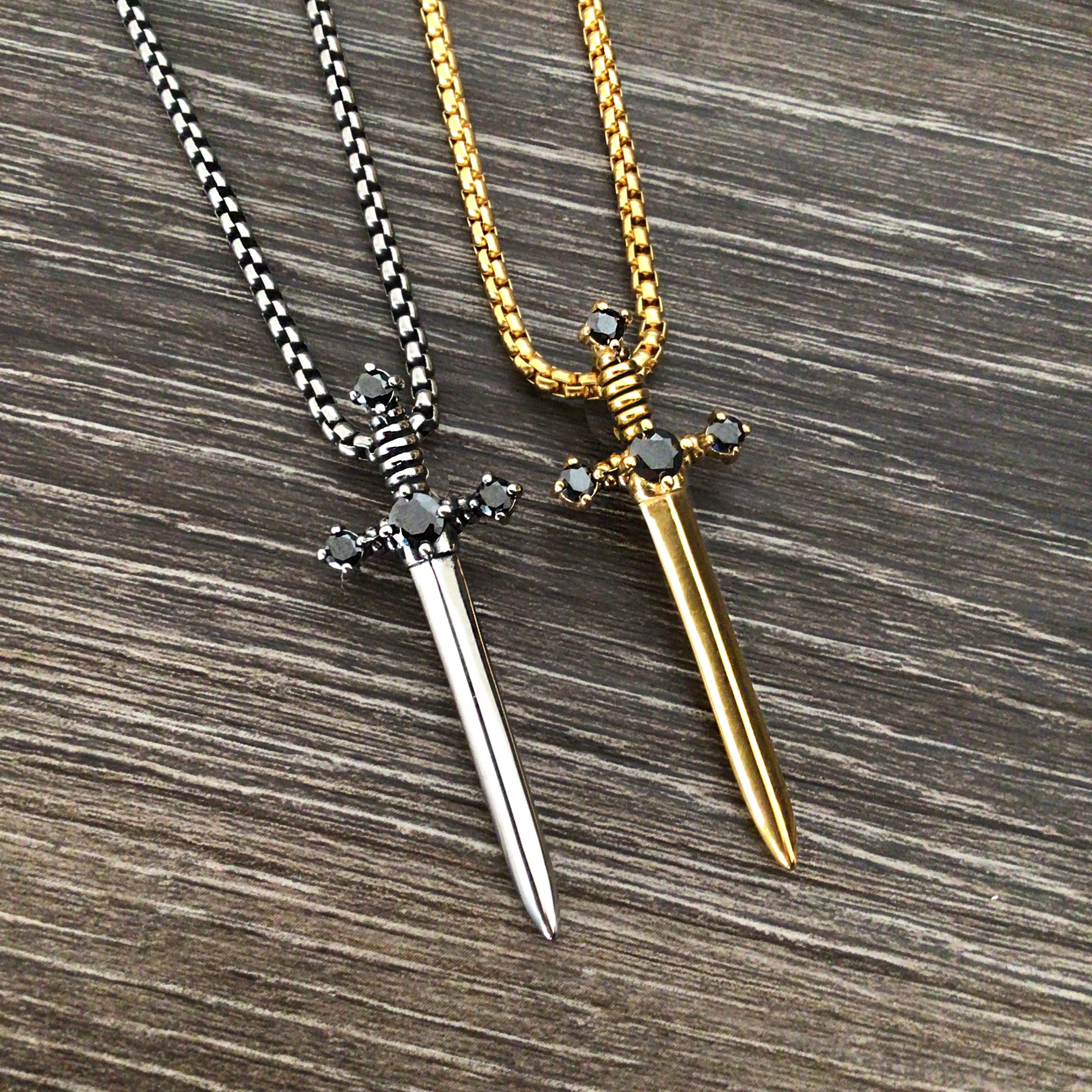 Sword Necklace Sword Pendant Sword Jewelry Dagger Necklace - Etsy
