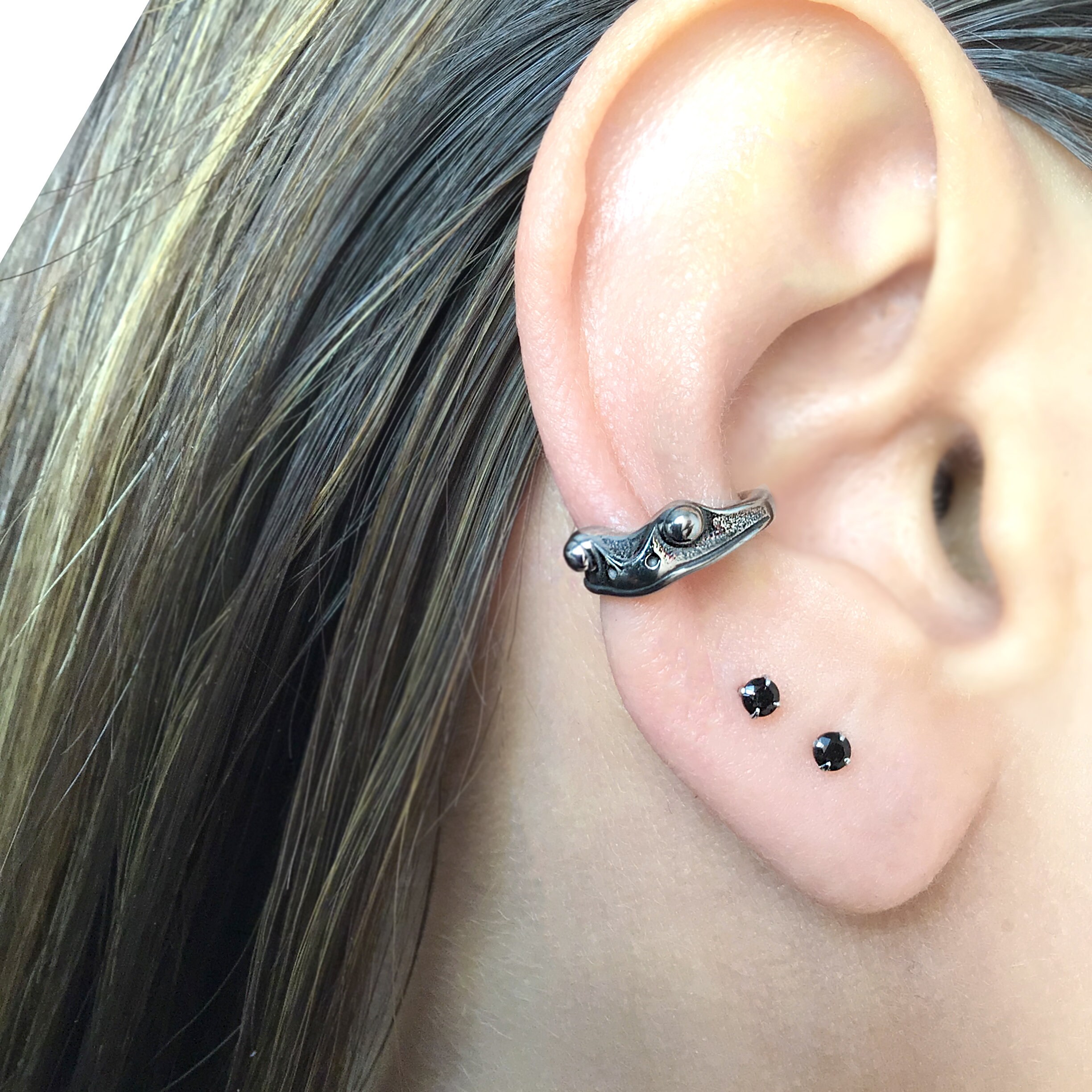 Frog Ear Cuff Gothic Ear Cuff Stainless Steel Earrings Ear - Etsy