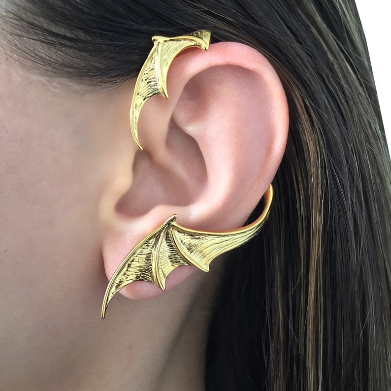 Dragon Wing Ear Cuff, Gothic Jewelry,single Stainless Steel - Etsy