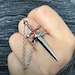 Ruby Red Sword Ring Dagger Ring Sword Jewelry Gothic Ring - Etsy