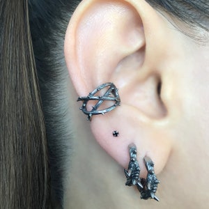 Thorns Ear Cuff, Wide Thorn Ear Cuff, Gothic Ear Cuff, Gothic Jewelry, Gothic Earrings, Ear Cuff ...