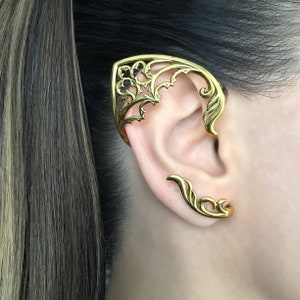Elf Ears Gothic Earring, No Piercing Ear Cuff, Elf Earring, Single Ear ...