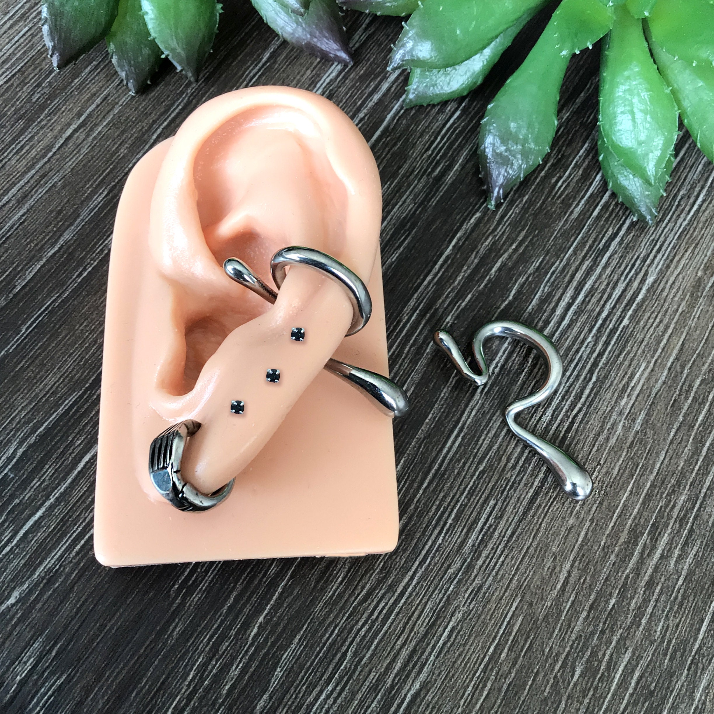 Snake Ear Cuff Serpent Ear Cuff Gothic Ear Cuff Stainless - Etsy