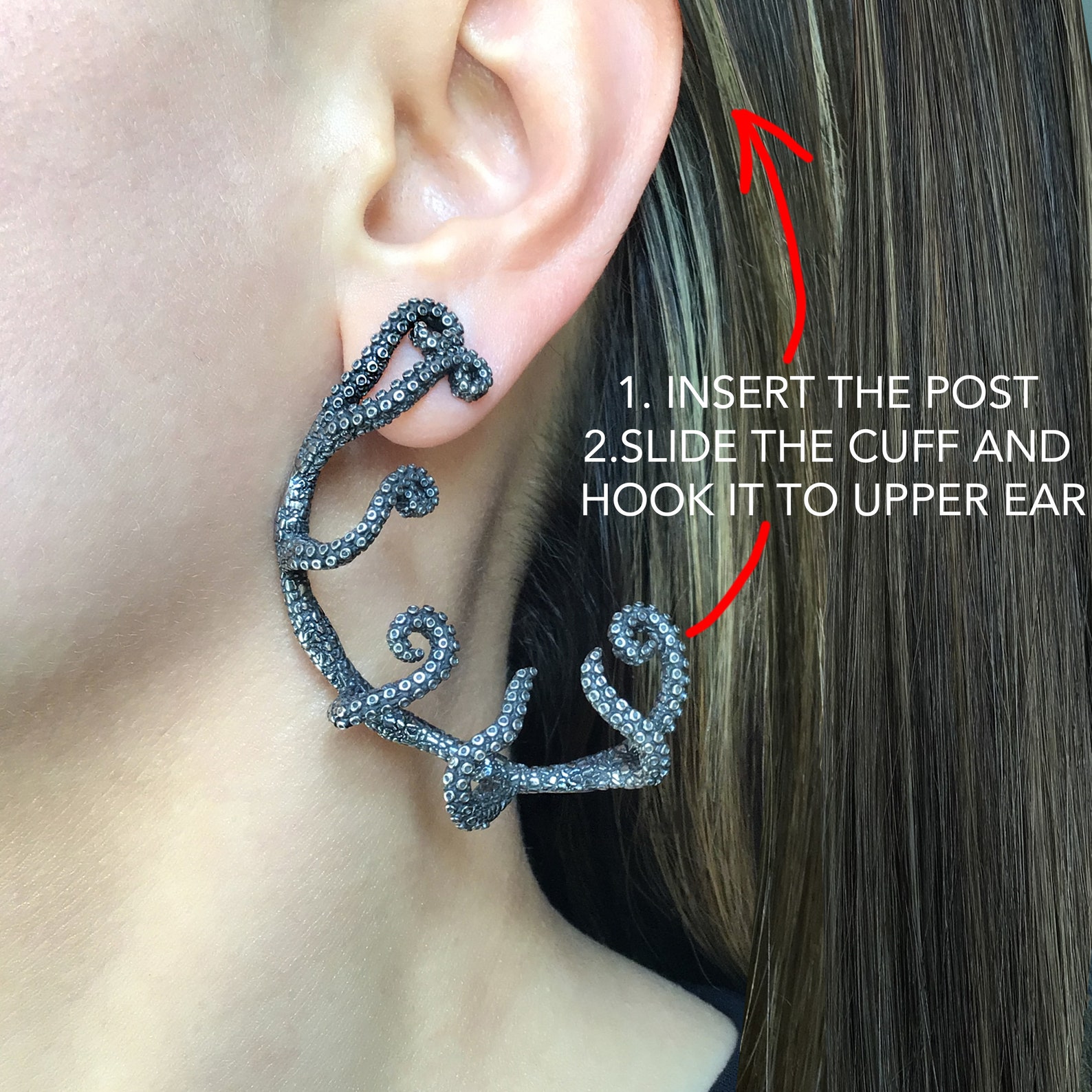 SINGLE Octopus Tentacles Earring,octopus Earring, Gothic Earring ...