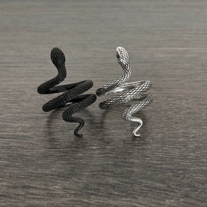 Snake Ring, Serpent Ring, Black Snake Ring ,snake Jewelry, Gothic Ring, Large Snake Ring ...
