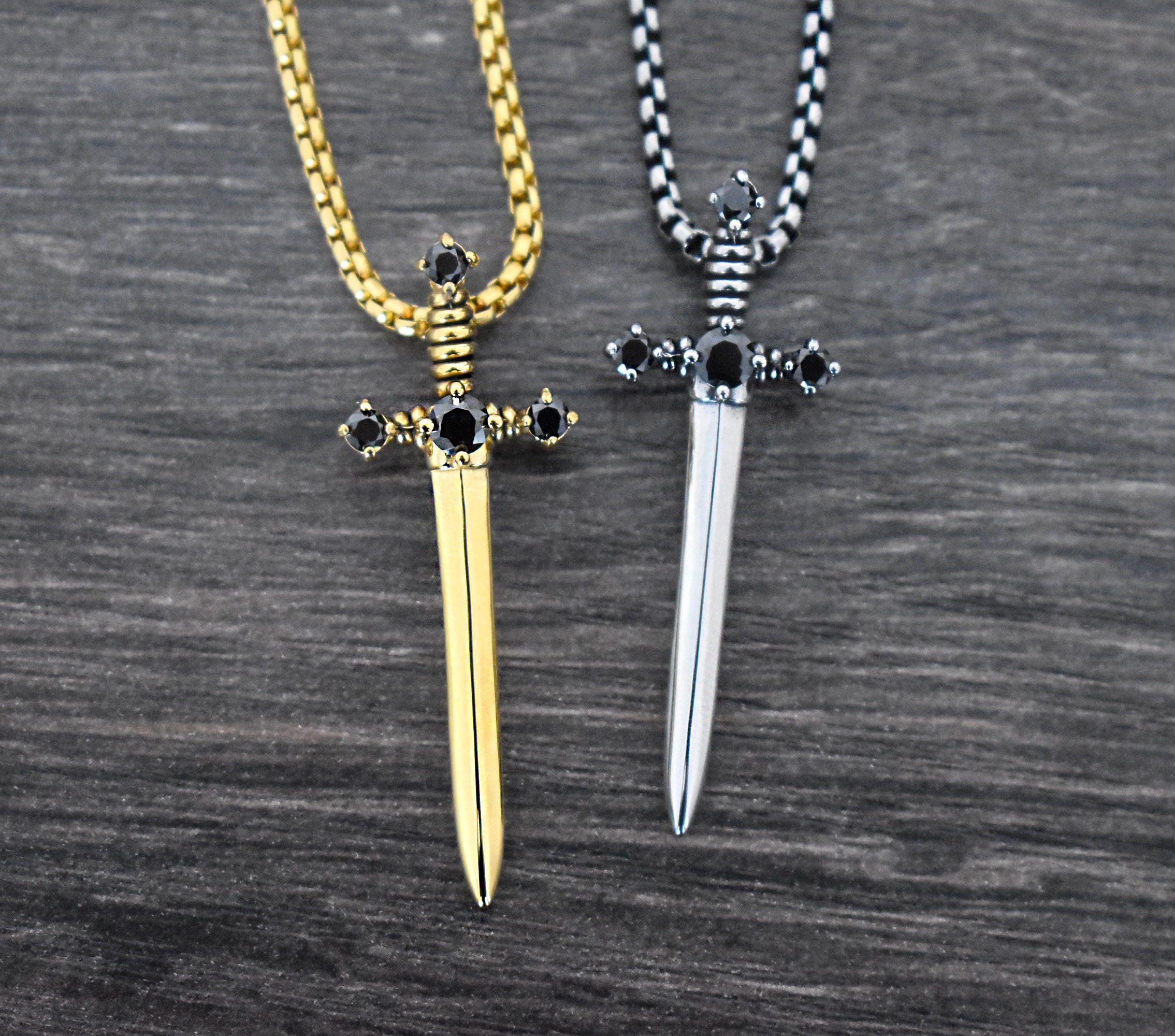 Sword Necklace Sword Pendant Sword Jewelry Dagger Necklace | Etsy