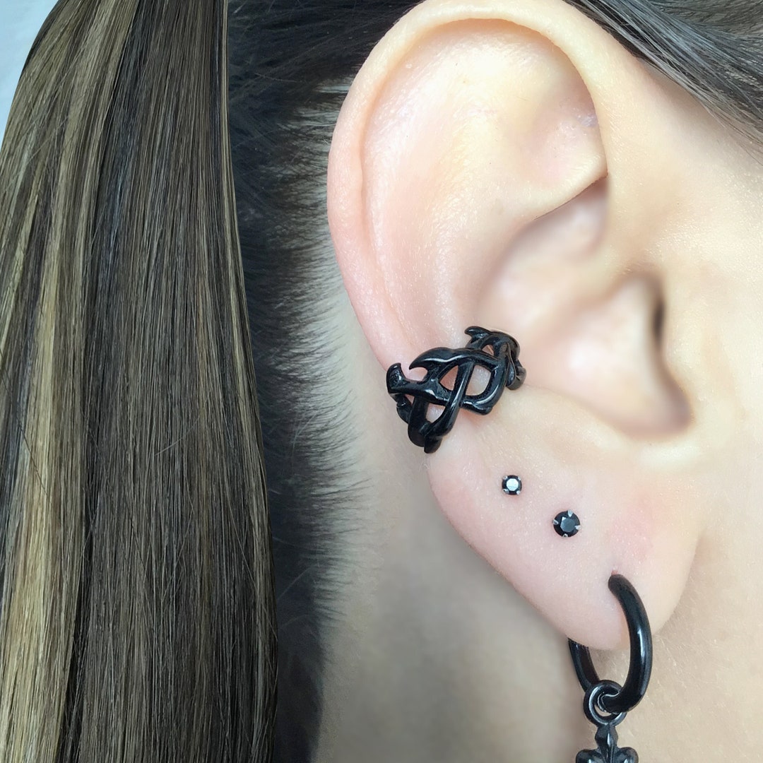 Thorns Ear Cuff Gothic Ear Cuff Stainless Steel Cuff Gothic - Etsy