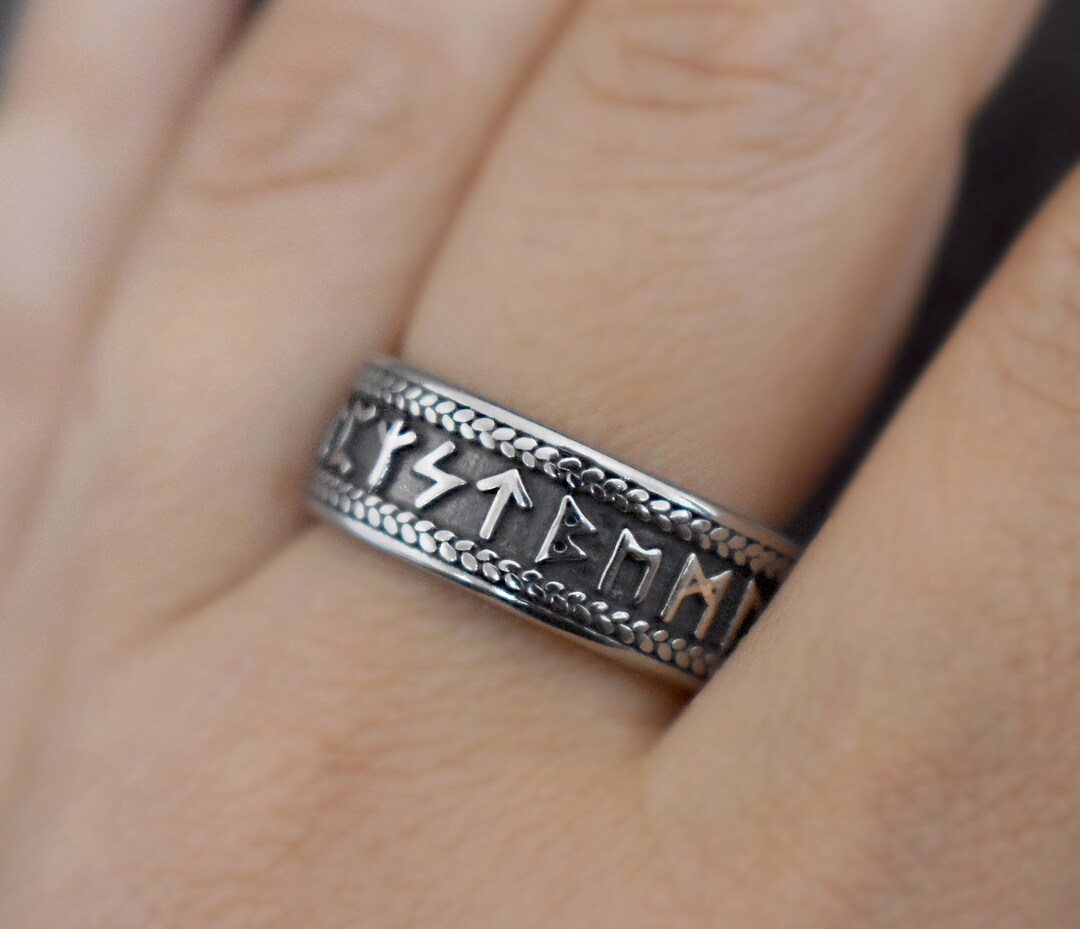 Rune Ring, Runes, Viking Ring, Celtic Ring, Stainless Steel Ring ...