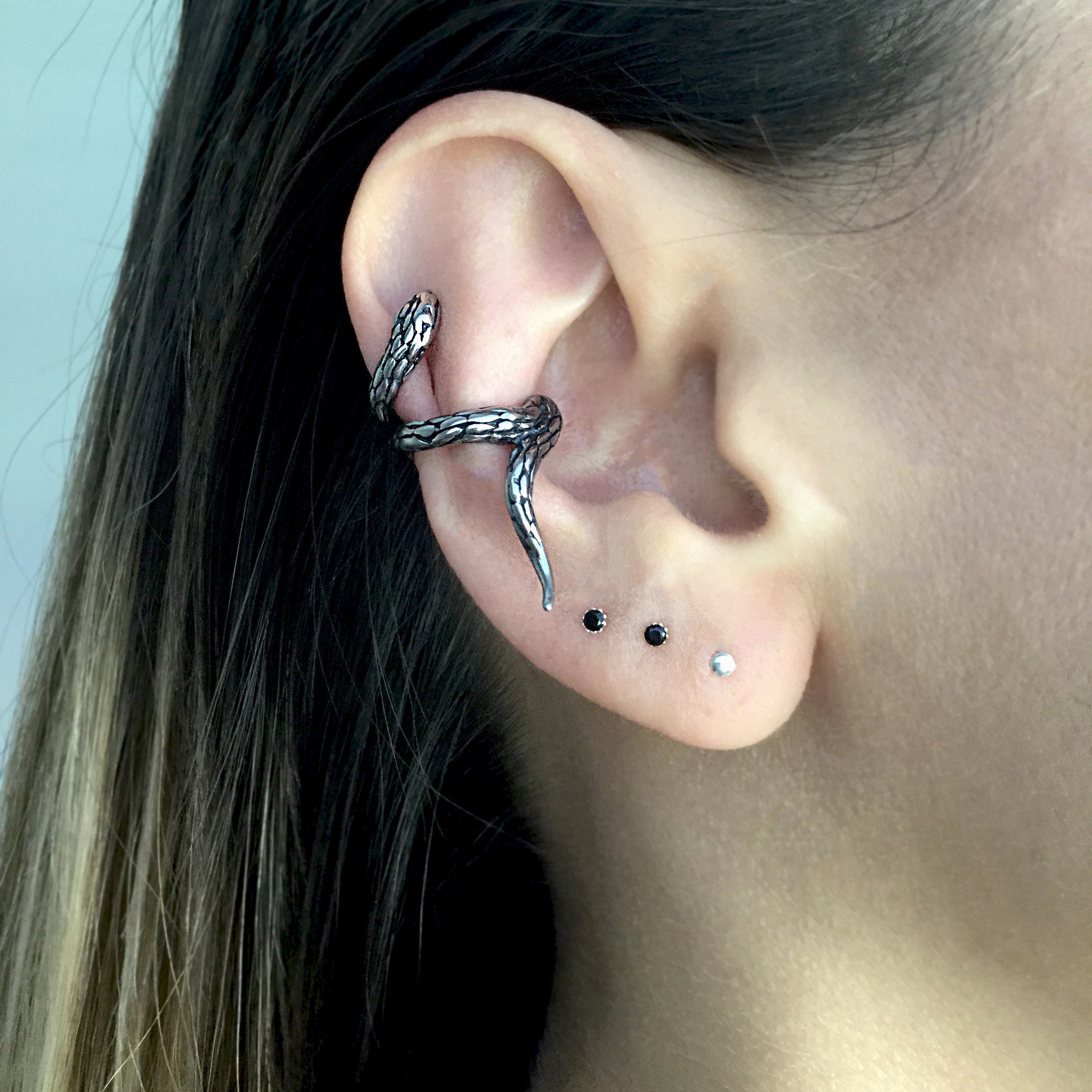 Ear Cuff Gothic Ear Cuff Snake Ear Cuff Stainless Steel | Etsy