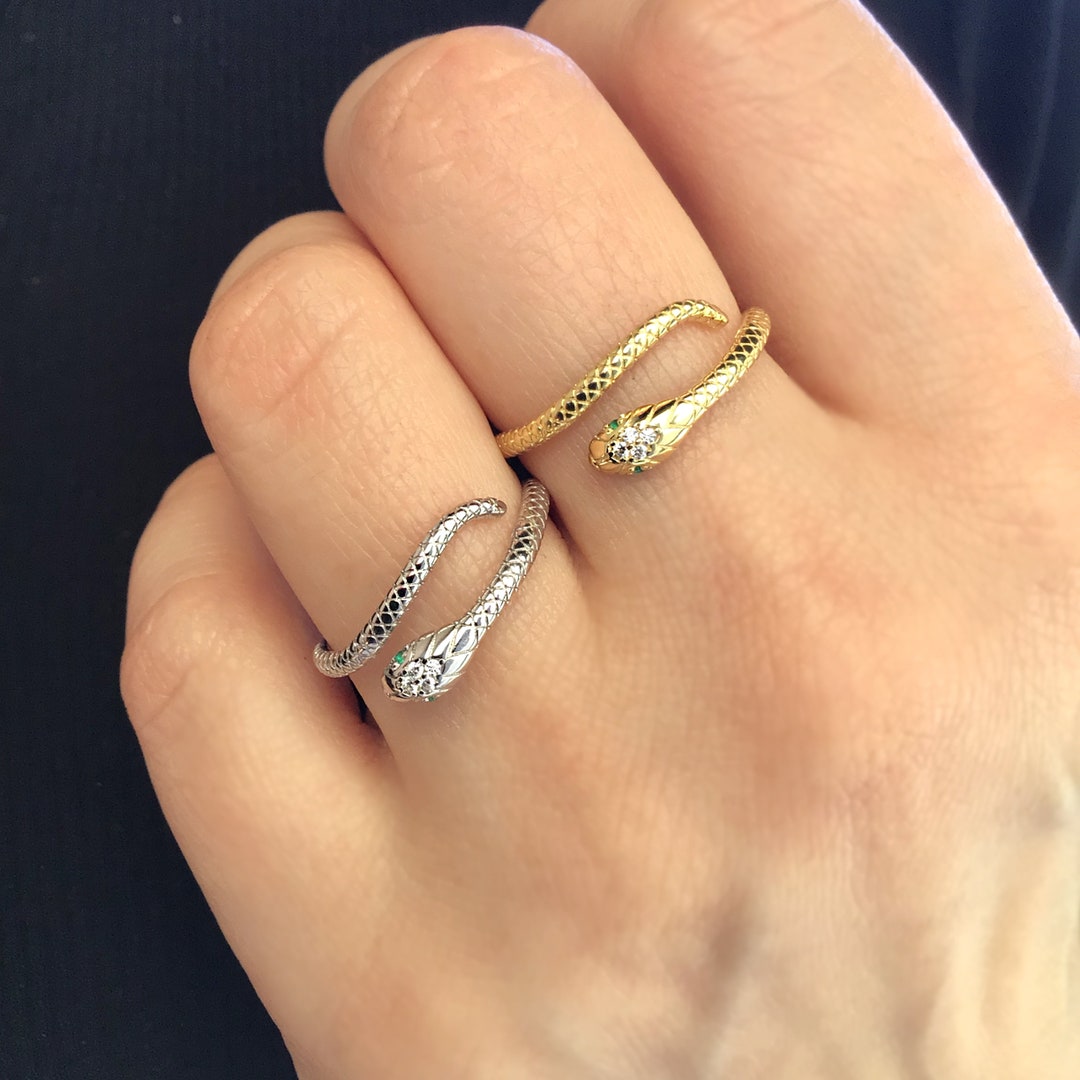 Sterling Silver Serpent Ring, Serpent Ring ,snake Jewelry, Snake Ring ...