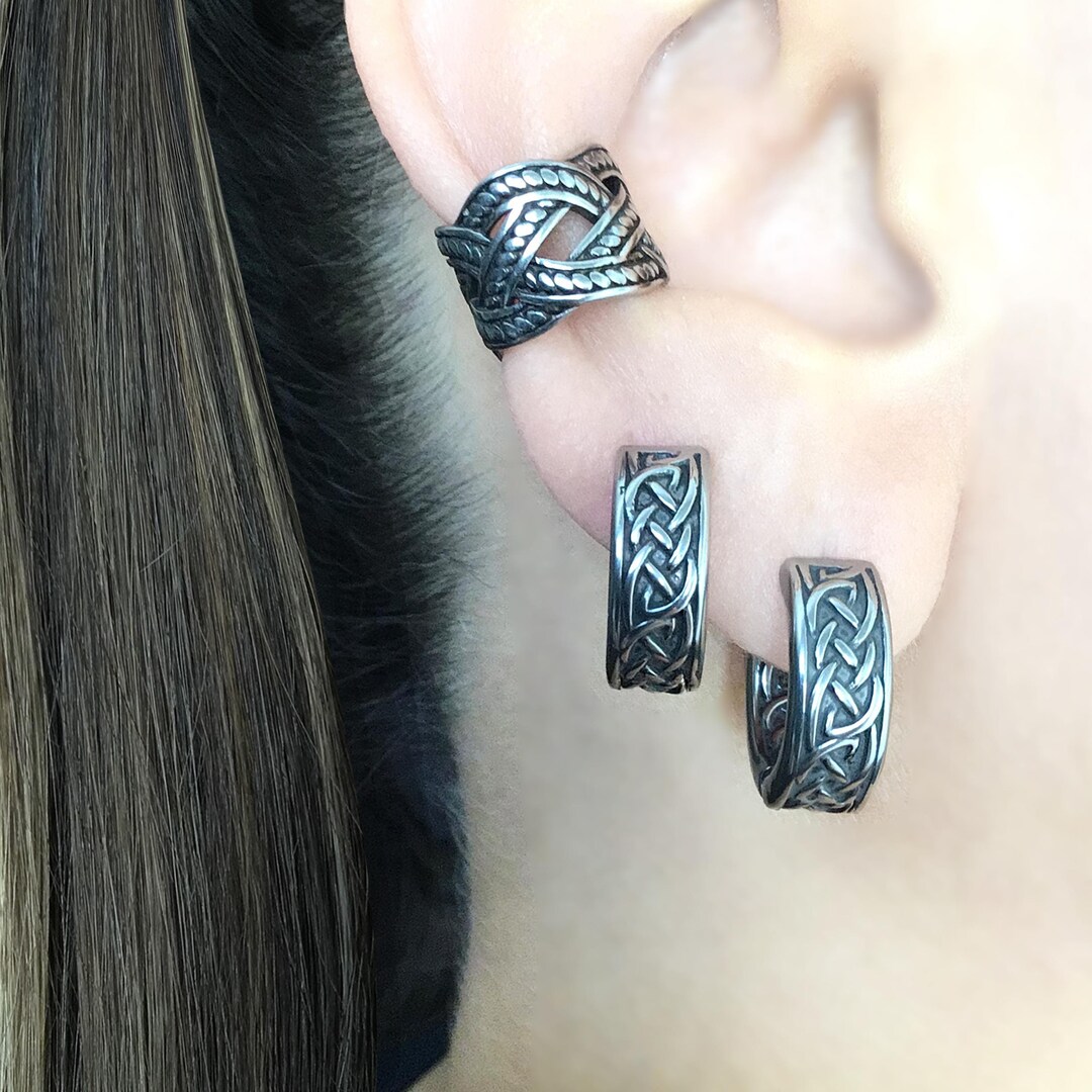 Celtic Braid Earrings, Celtic Braid Hoop Earrings ,celtic Hoops ,celtic ...