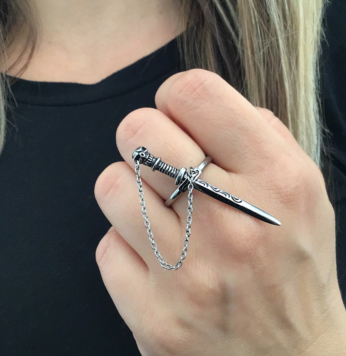 Sword Ringstainless Steel Dagger Ring Gothic Jewelry Punk - Etsy