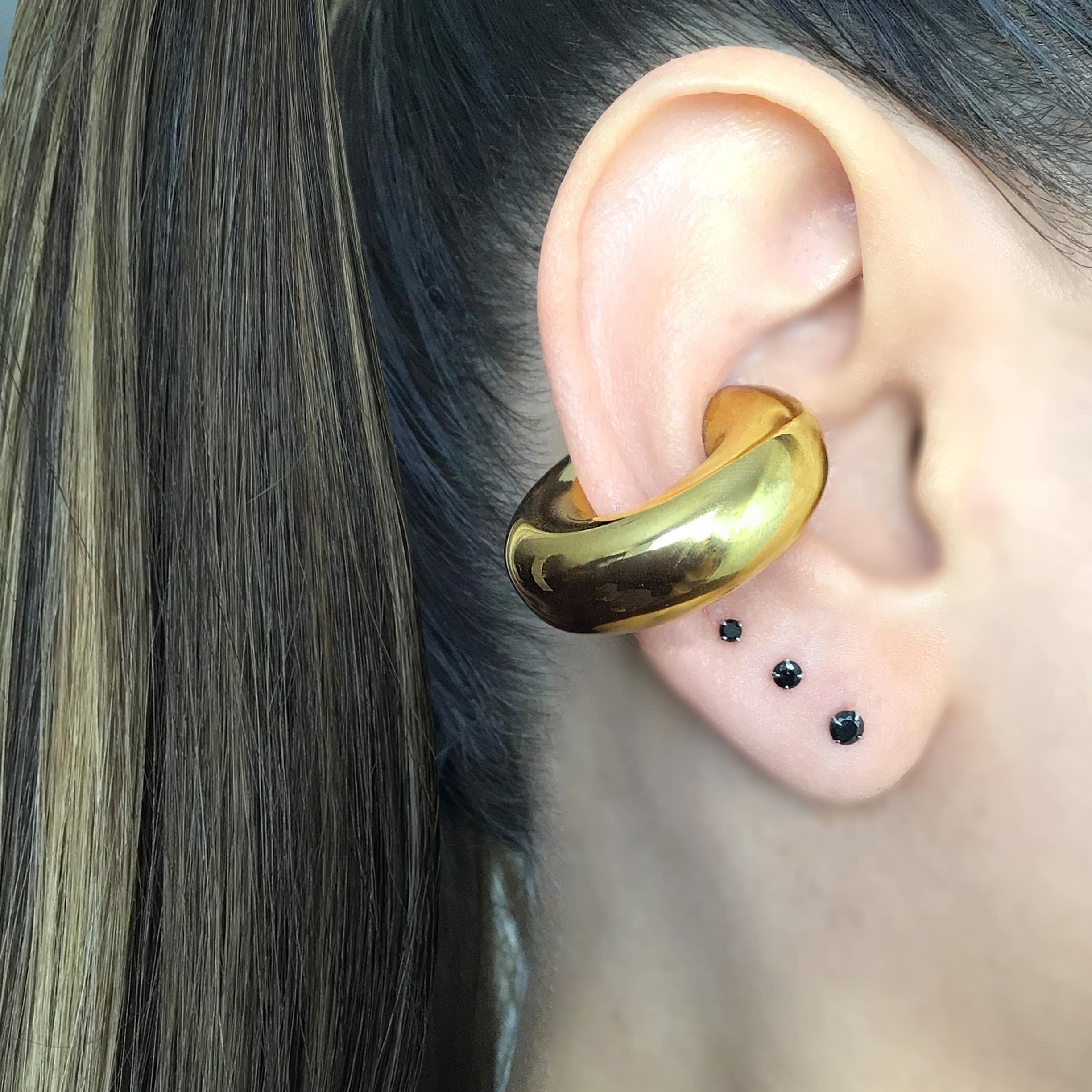 Chunky Ear Cuff, Large Ear Cuff, Chunky Earrings, Fake Earring, Fake ...