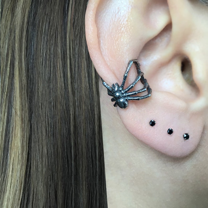 Spider Ear Cuff, Stainless Steel Gothic Jewelry, No Piercing Needed - Etsy