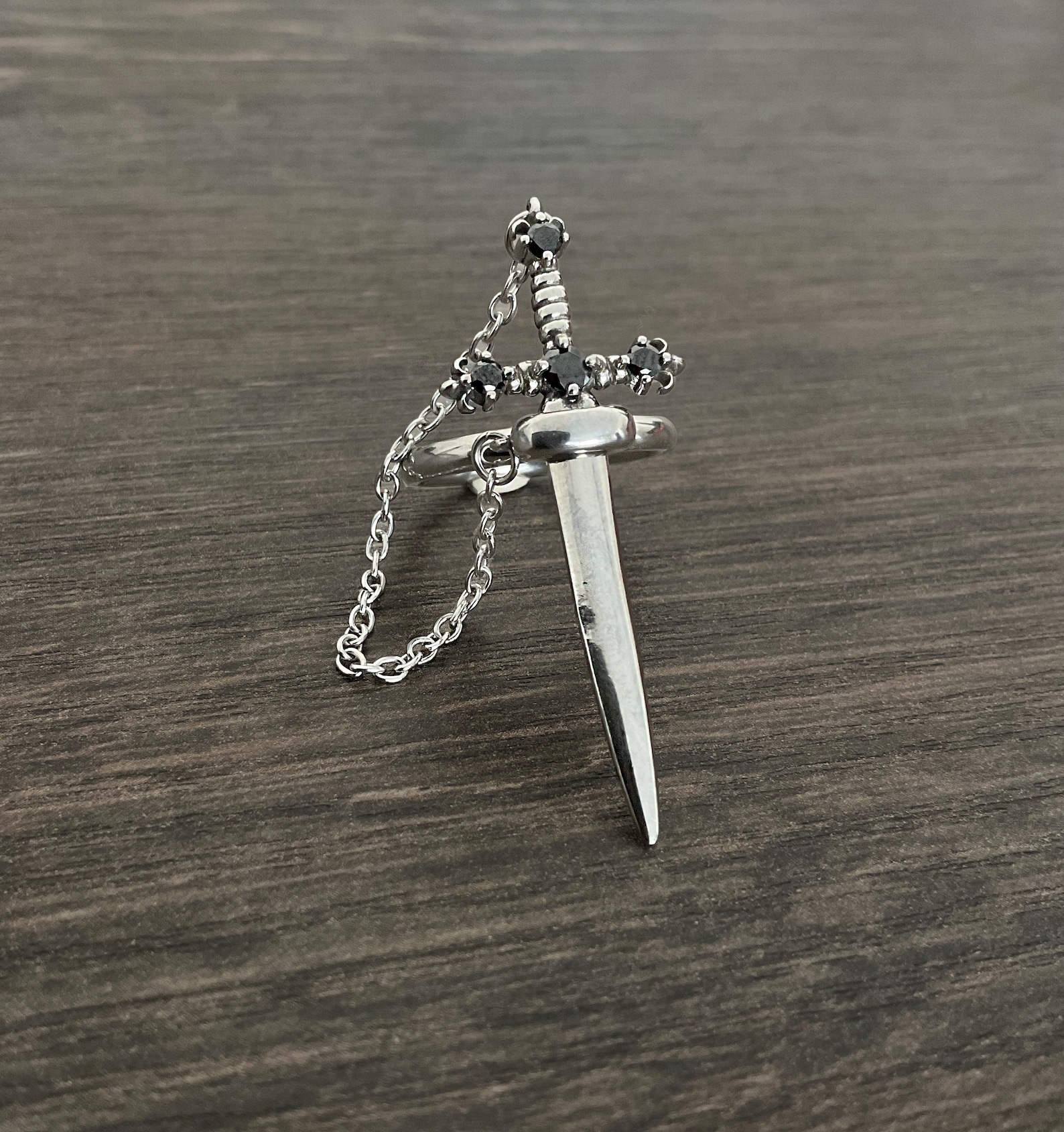 Sword Ring Dagger Ring Onyx Sword Jewelry Gothic Ring - Etsy