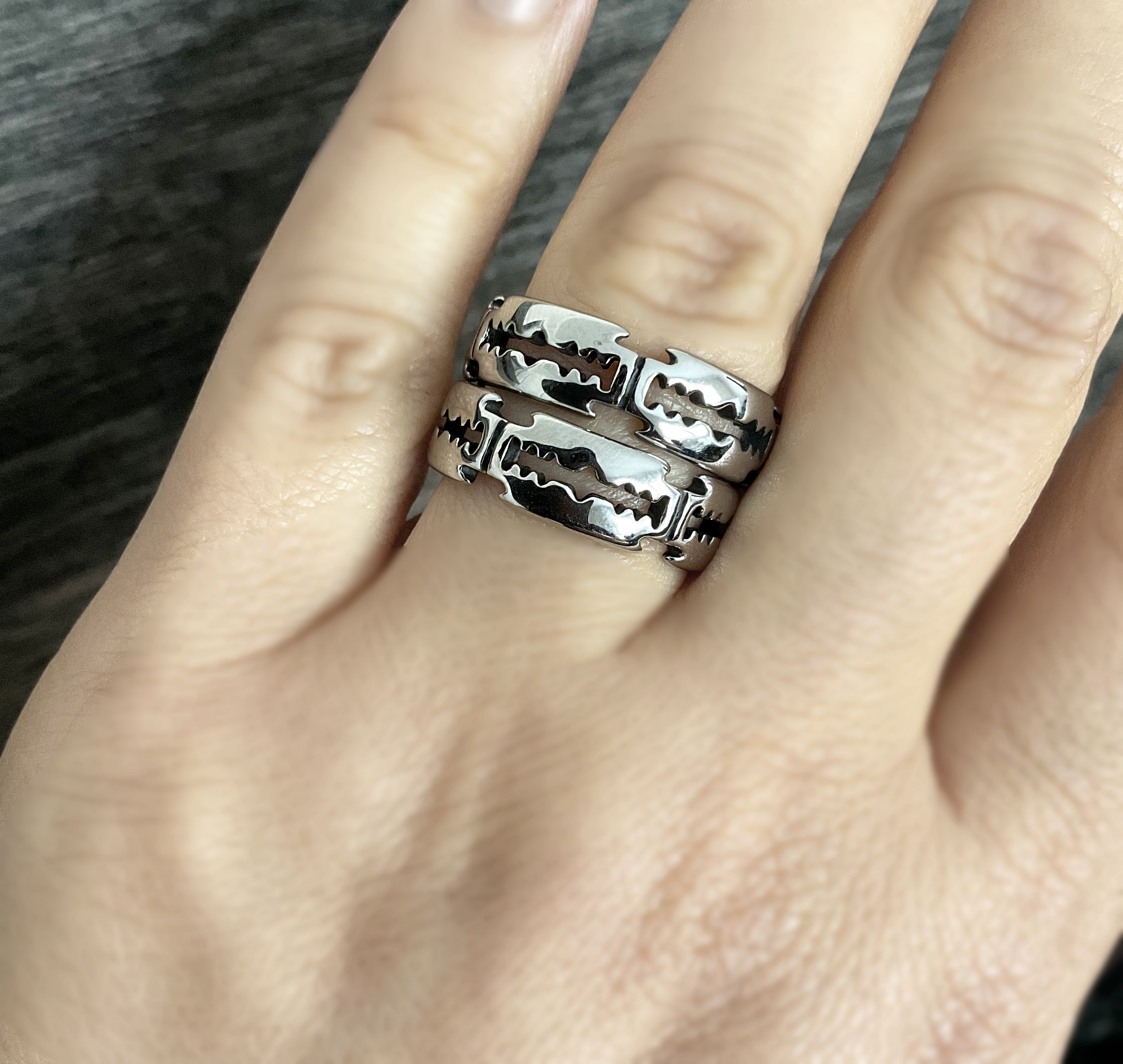 Razor Blade Ring,stainless Steel Razor Blade Ring , Razor Blade Jewelry ...