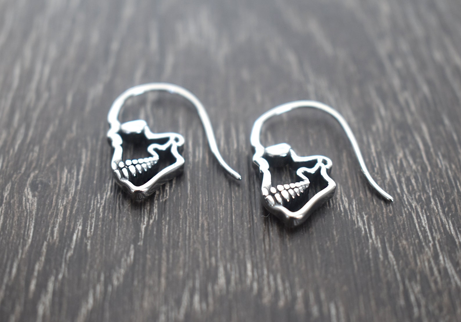 Skull hoop earrings Skull earrings gothic jewelry skull | Etsy