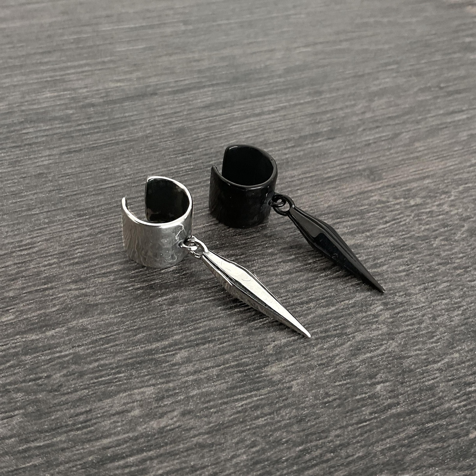 Hammered Spike Ear Cuff, Stainless Steel Gothic Jewelry, No Piercing ...