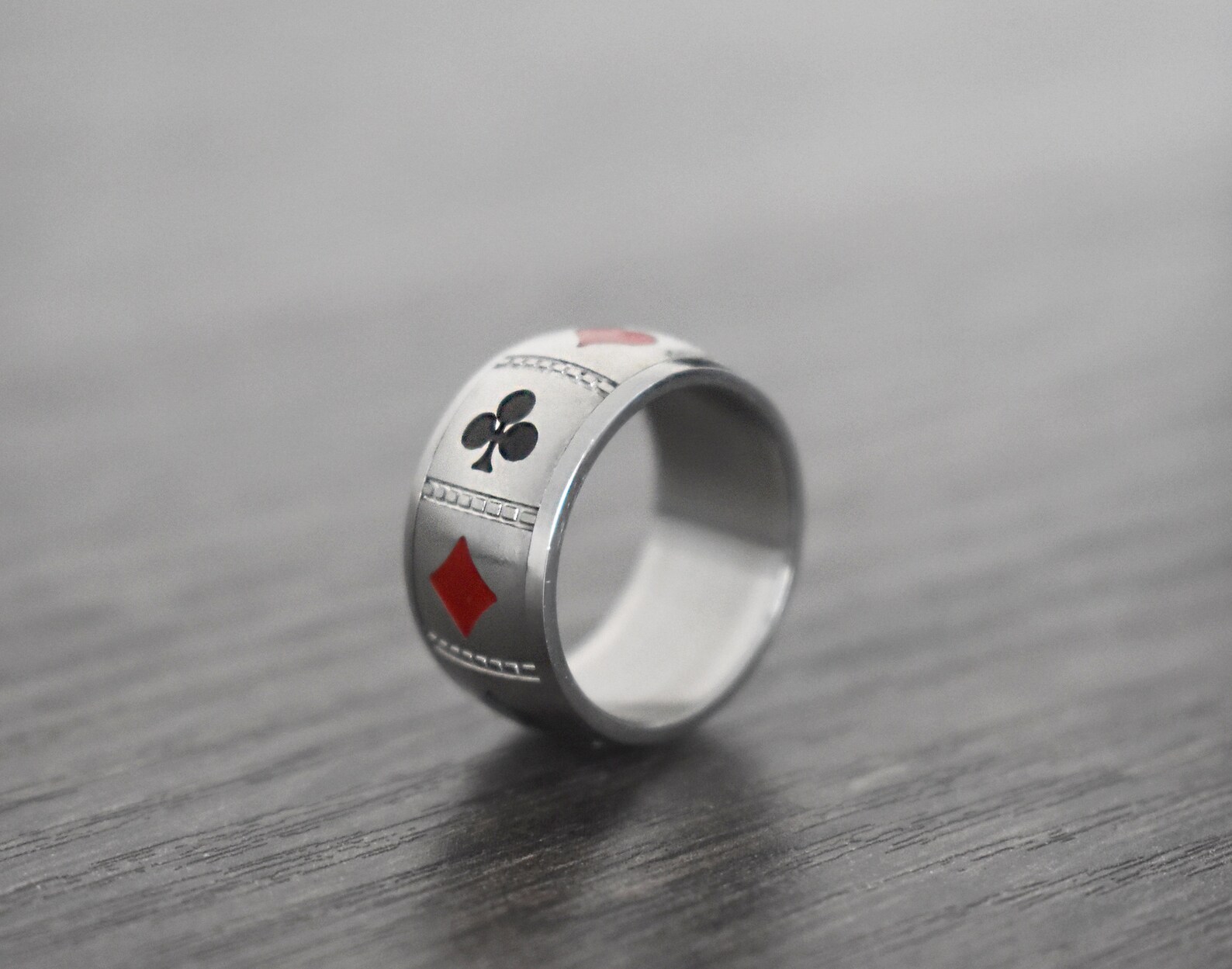 Playing Cards Suits Ring,stainless Steel Ring , Playing Cards Jewelry ...