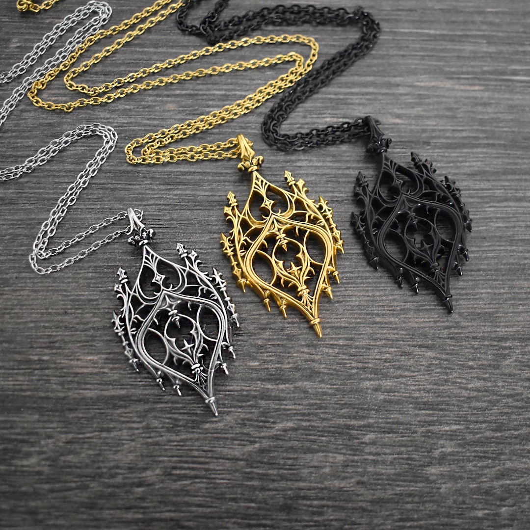 Gothic Chandelier Pendant, Stainless Steel Statement Necklace ...
