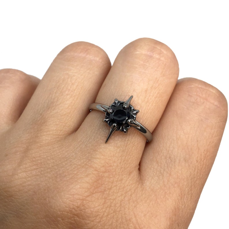 North Star Ringstainless Steel Star Ring Gothic Jewelry - Etsy