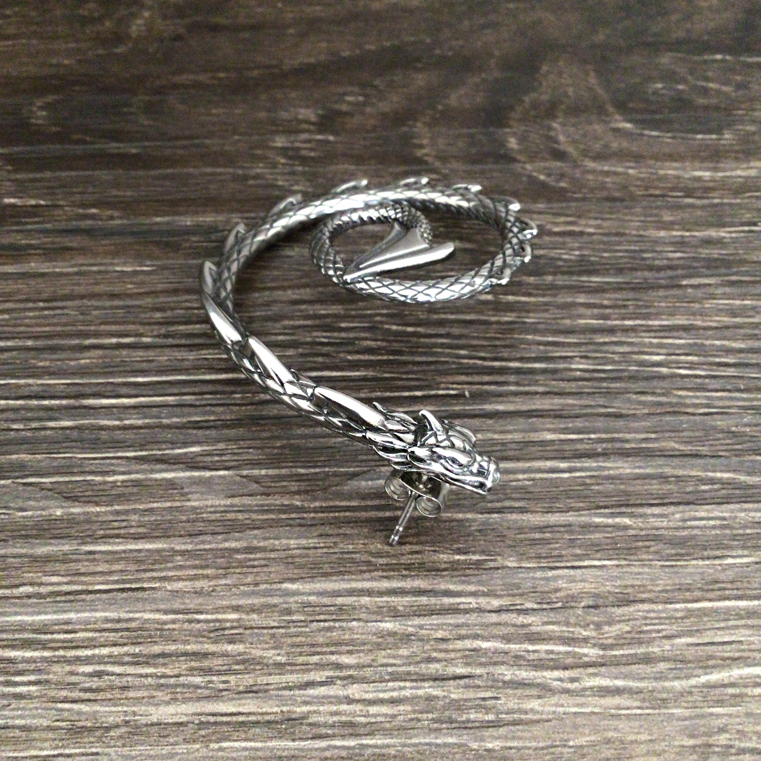 SINGLE Dragon Cuff Earring Dragon Cuff Earring Gothic - Etsy