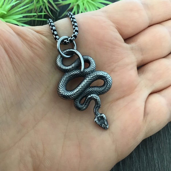 Snake Necklace - Etsy