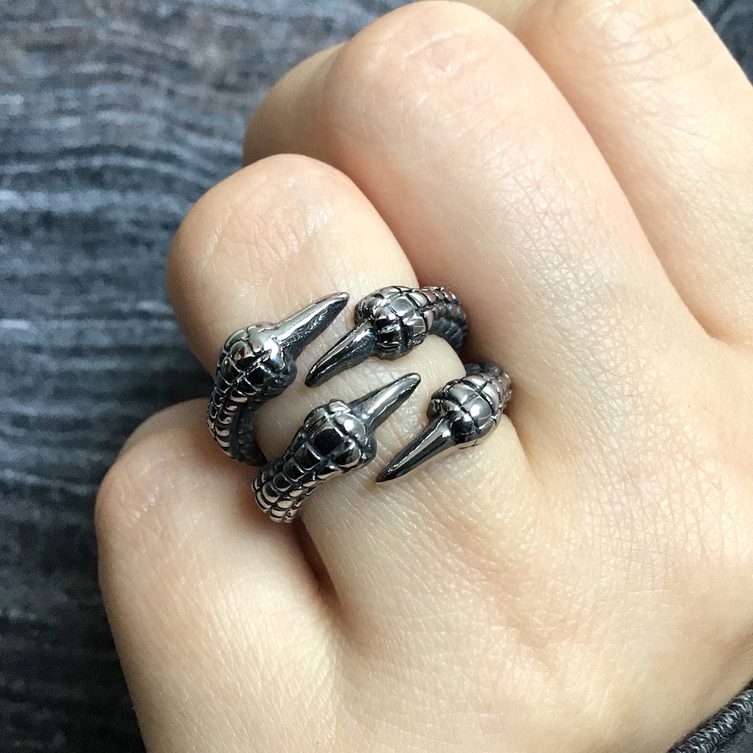 Dragon Claw Ring,stainless Steel Dragon Claw Ring ,gothic Jewelry ...