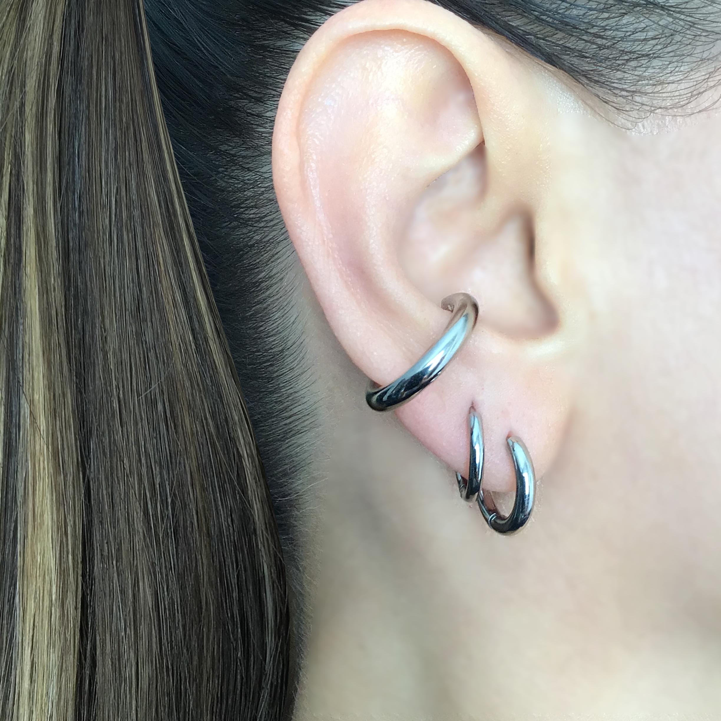 Minimalist Ear Cuff, No Piercing Earrings, Stackable Cuffs ,stainless ...