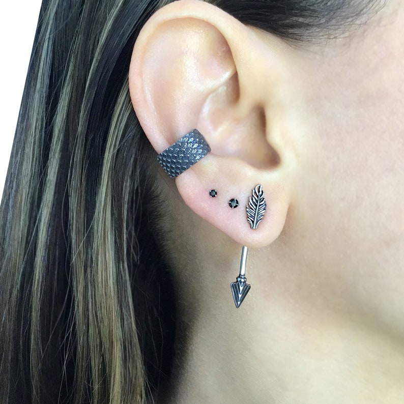 Arrow Earrings, Front Back Earrings, Arrow Jewelry, Stainless Steel ...