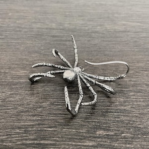 Spider Earring, Black Spider Earring, Large Spider Earrings, Gothic Earrings, Gothic Jewelry ...