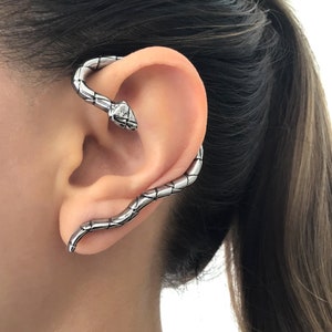 Snake Ear Cuff, Gothic Serpent Earring, Ear Wrap , Stainless Steel - Etsy
