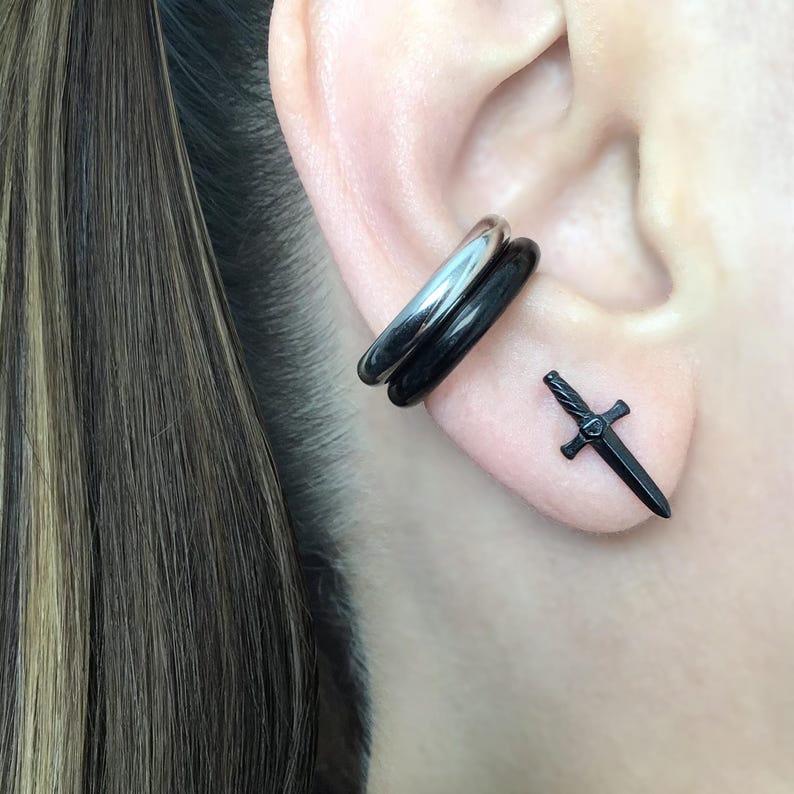 Minimalist Ear Cuff, No Piercing Earrings, Stackable Cuffs ,stainless ...