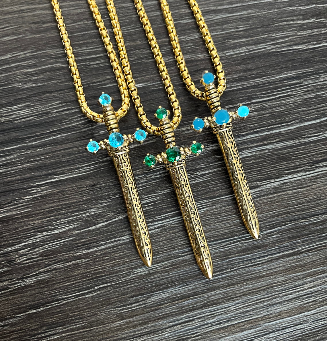 Sword Necklace, Sword Pendant, Sword Jewelry, Dagger Necklace, Dagger ...