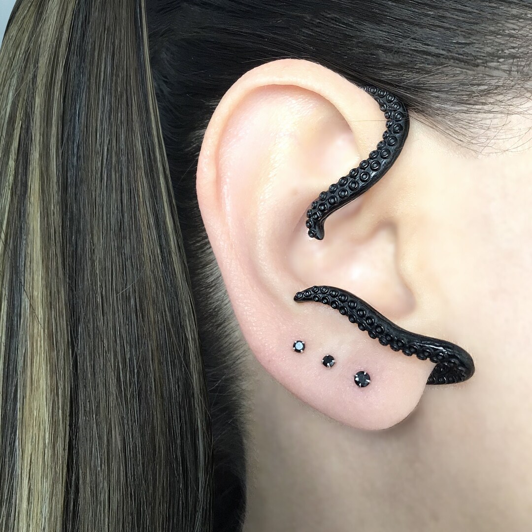 Octopus Tentacle Ear Cuff, No Piercing Gothic Earring, Ear Wrap - Etsy