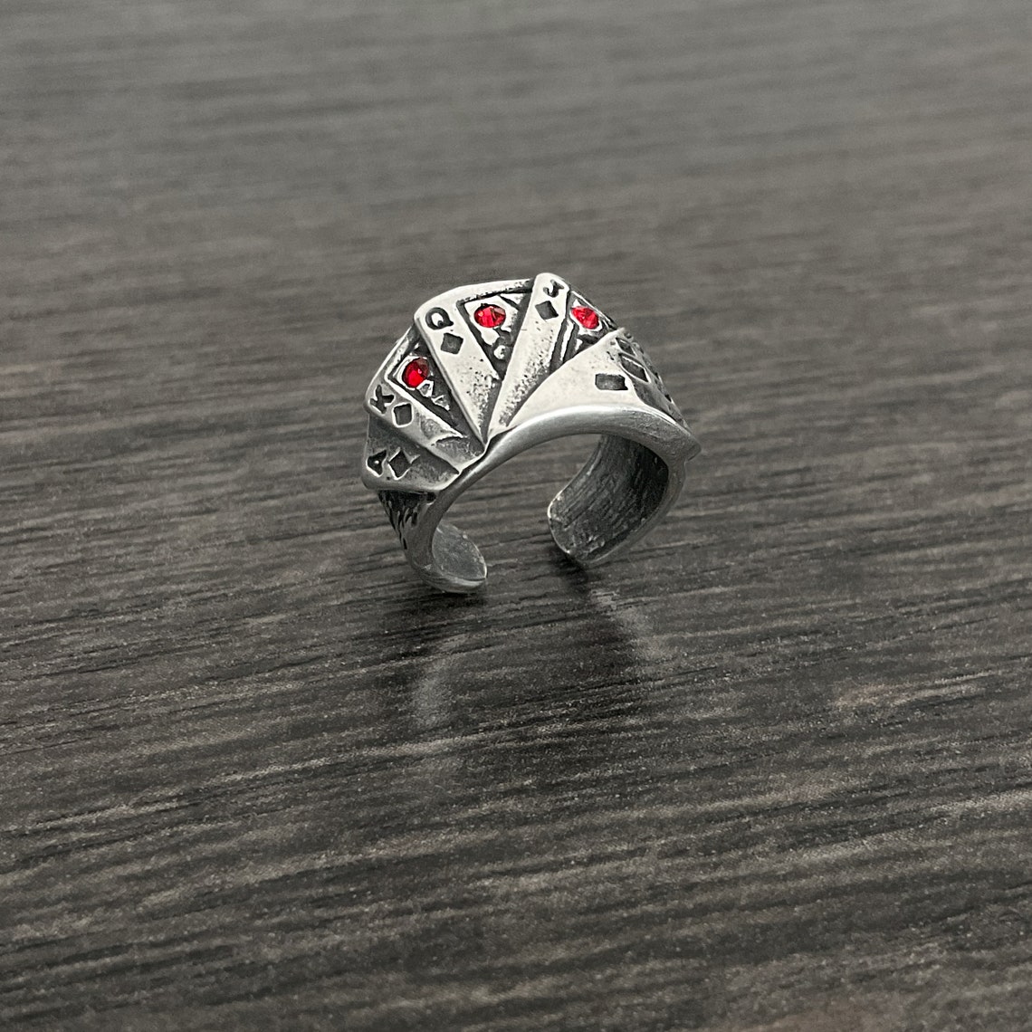Playing Cards Ear Cuff, No Piercing Gothic Jewelry, Stainless Steel ...