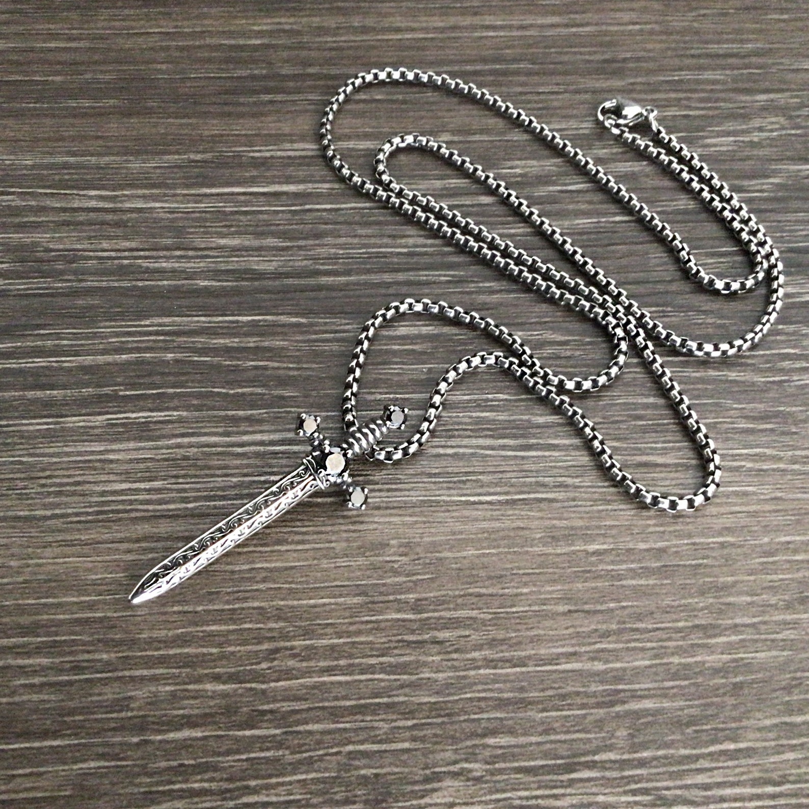 Sword Necklace Sword Pendant Sword Jewelry Dagger Necklace - Etsy