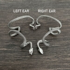 NO PIERCING Snake Cuff Earring, Snake Cuff Earring, Gothic Earring, Gothic Jewelry, Snake Ear ...
