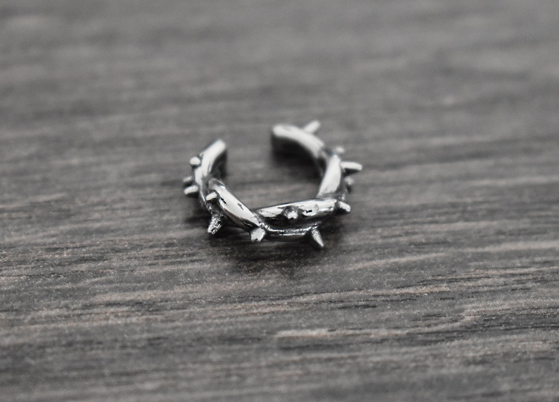 Thorns Ear Cuff, Gothic Ear Cuff, Stainless Steel Cuff, Gothic Jewelry ...