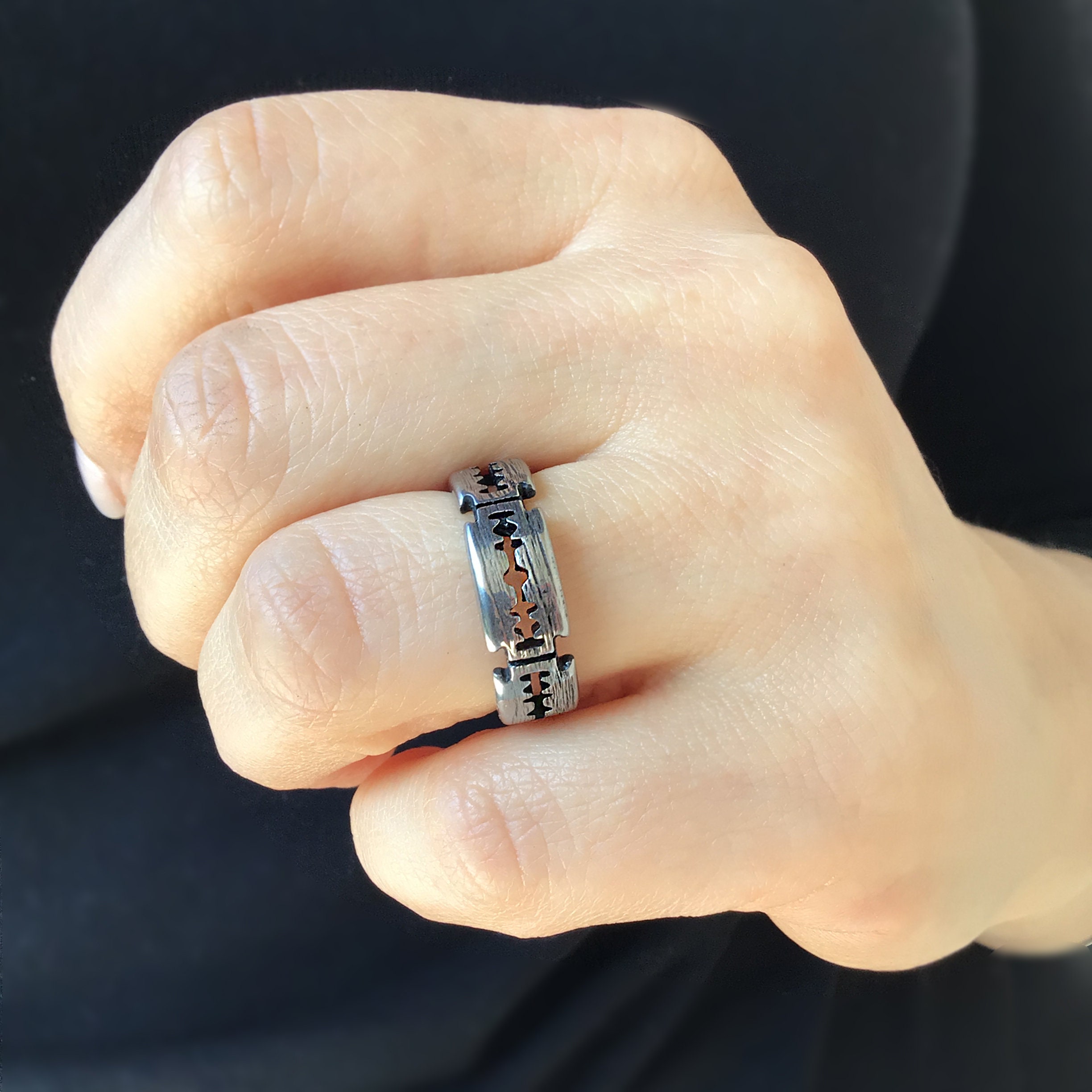 Razor Blade Ringstainless Steel Razor Blade Ring Razor | Etsy