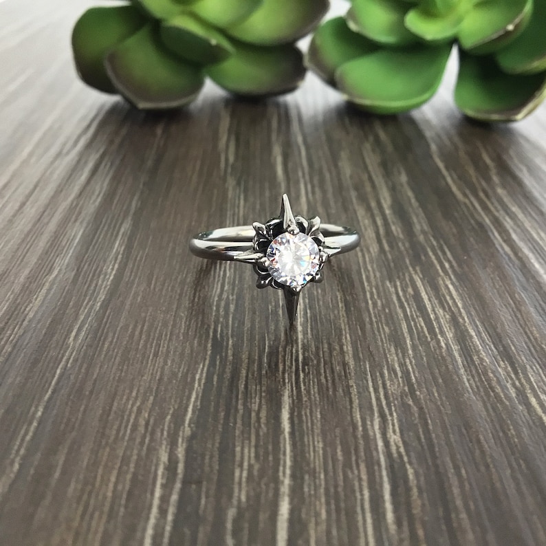 North Star Ringstainless Steel Star Ring Gothic Jewelry - Etsy
